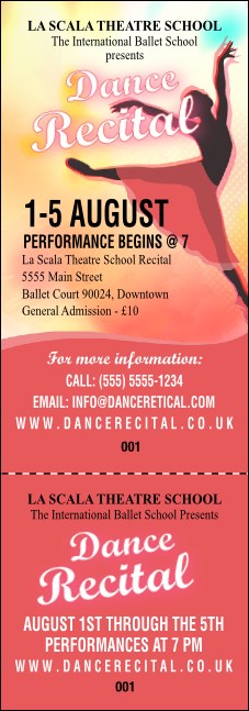 Dance Ticket Templates | Eventgroove