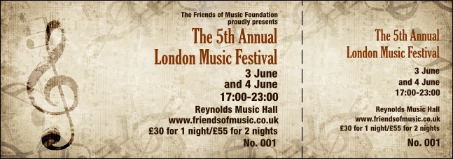 Music Ticket Templates | Eventgroove