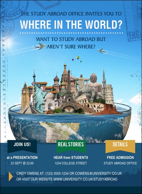 Around The World Invitation Templates