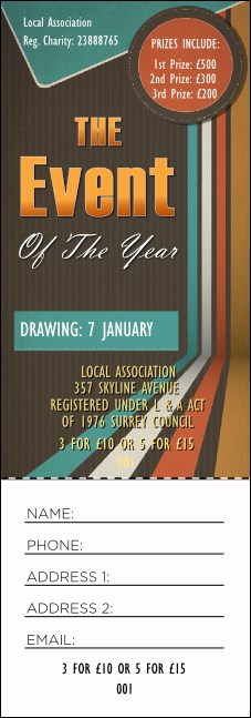 All-Purpose Colour Raffle Tickets | Eventgroove