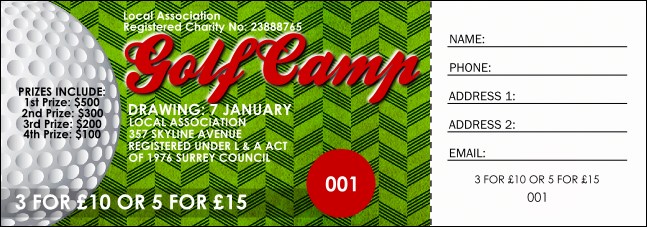 Golf Raffle & Tickets