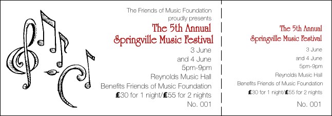 Music Ticket Templates | Eventgroove