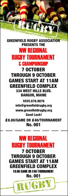 Rugby Ticket Templates | Eventgroove