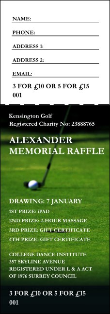 Golf Raffle & Tickets
