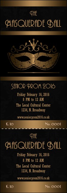 Masquerade Ball Ticket Printing | Eventgroove