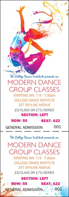 Dance Ticket Templates | Eventgroove