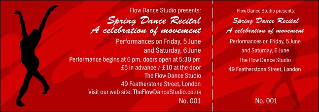 Dance Ticket Templates | Eventgroove
