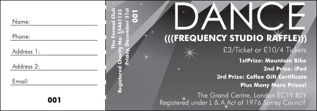 Dance Raffle Ticket Templates | Eventgroove